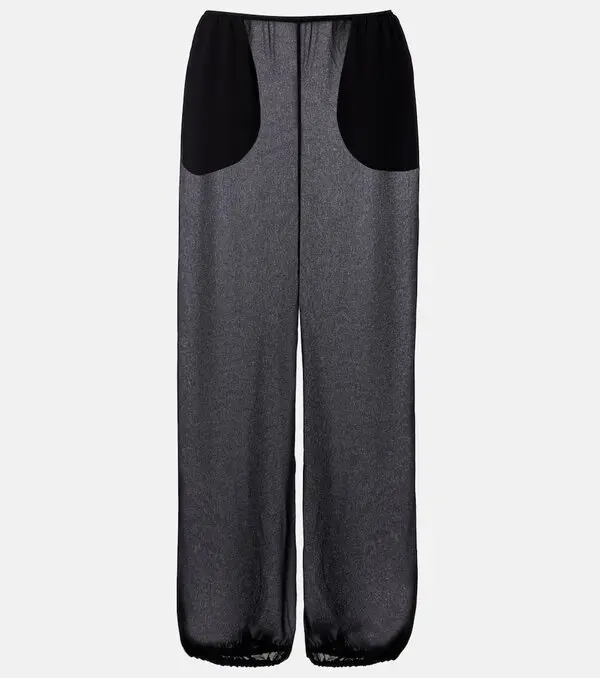 THE FRANKIE SHOP Orissa Sheer Balloon Pants - Black