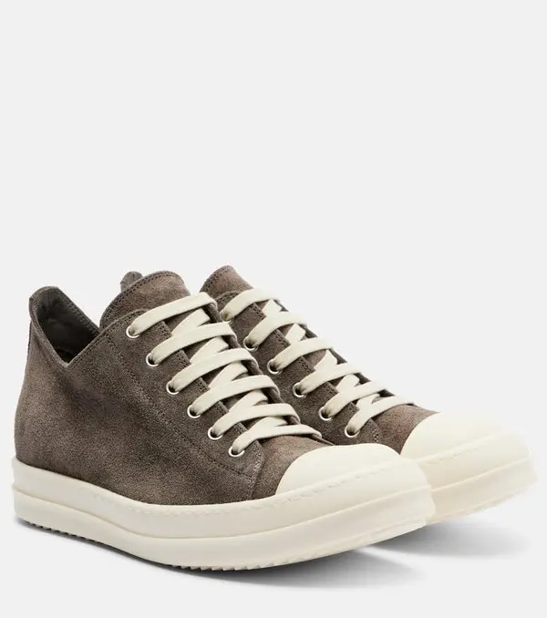 Rick Owens Suede Low-top Sneakers - Grey