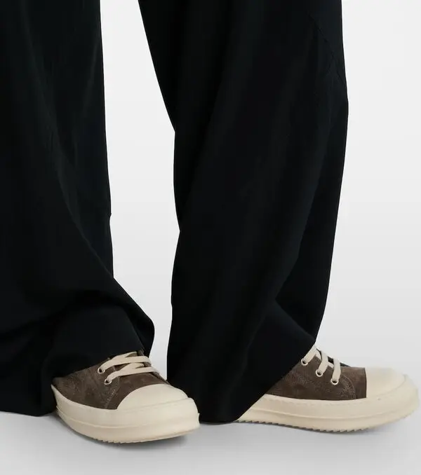 Rick Owens Suede Low-top Sneakers - Grey