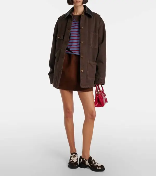 Prada Chocolate Cow-print Calf Hair Loafers - Brown