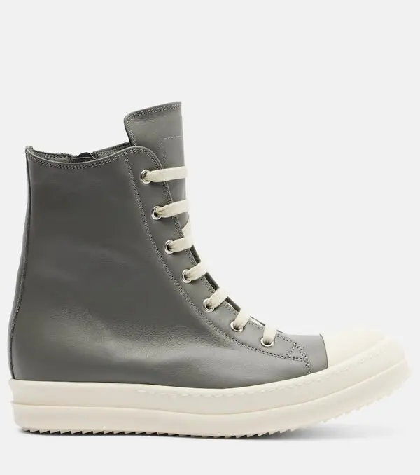 Rick Owens Leather High-top Sneakers