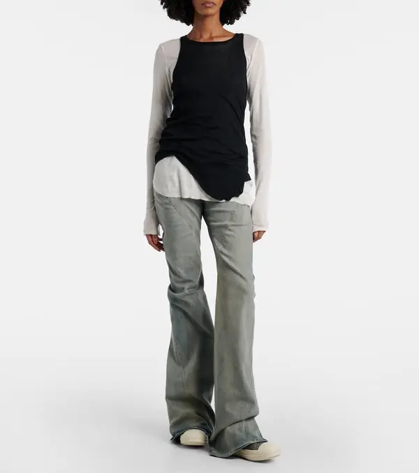 Rick Owens Leather High-top Sneakers