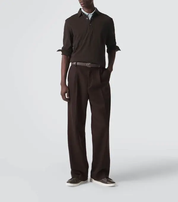 Zegna Triple Stitch Leather Sneakers
