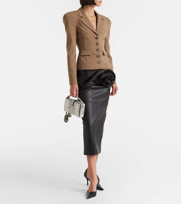 Magda Butrym Wool Blazer - Brown