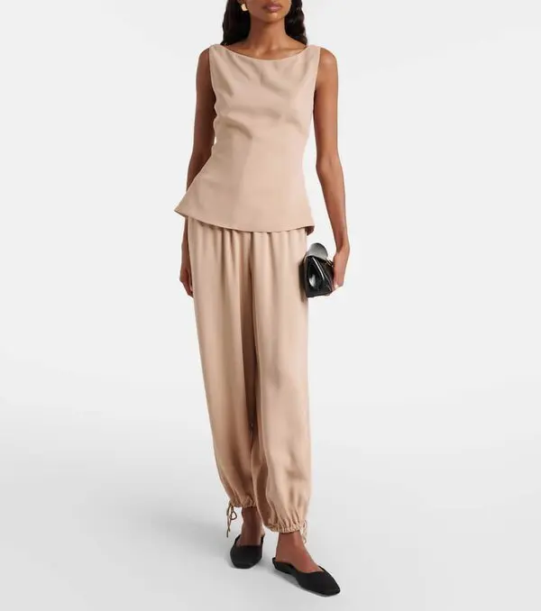 Tove Estelia Wide-leg Pants - Beige