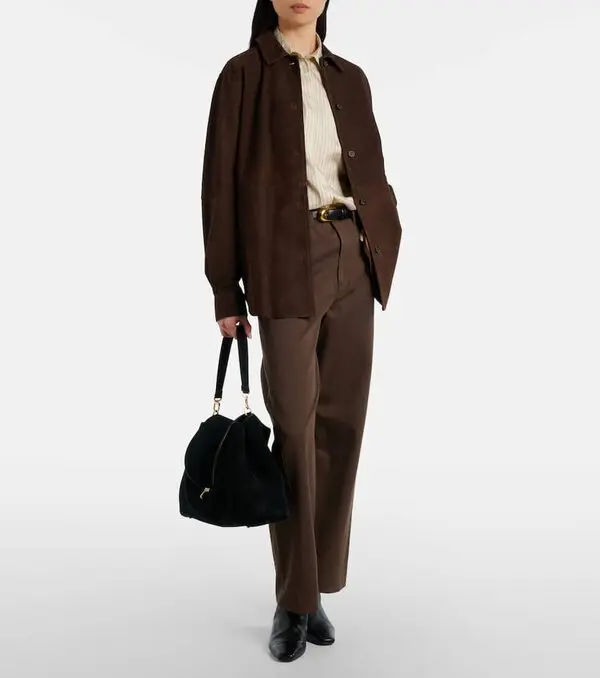 TOTEME Suede Overshirt - Brown