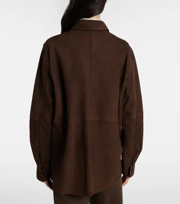 TOTEME Suede Overshirt - Brown