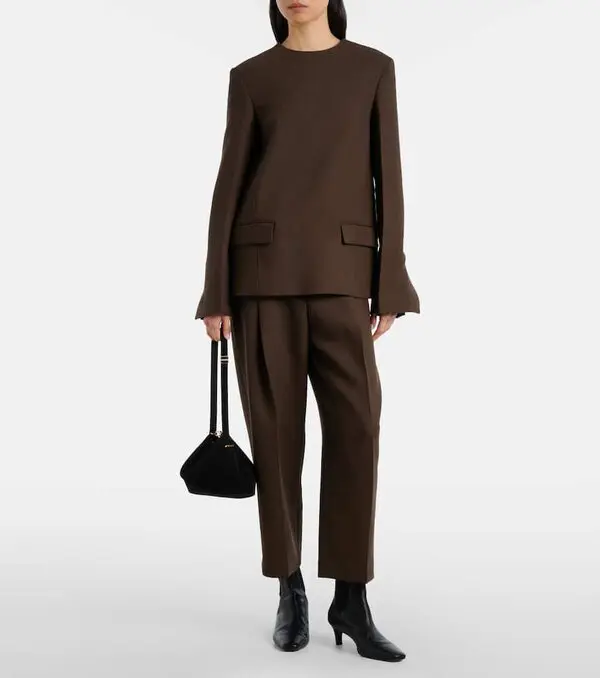 TOTEME Pocket Crepe Top - Brown