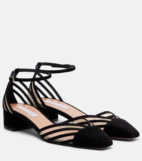 AQUAZZURA Alana 35 Suede Pumps