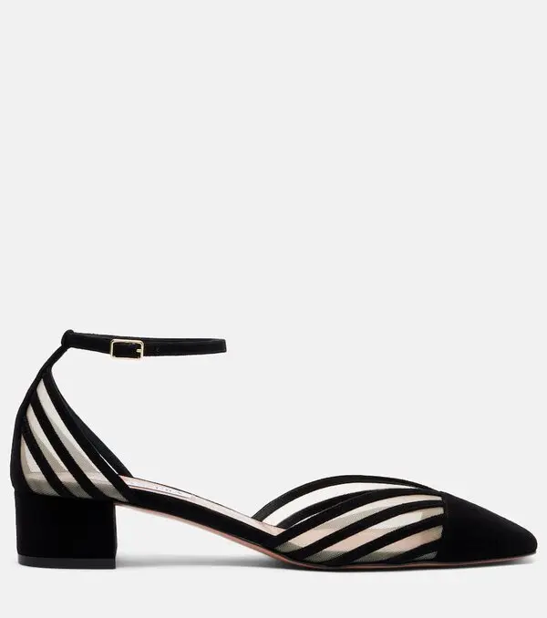 AQUAZZURA Alana 35 Suede Pumps