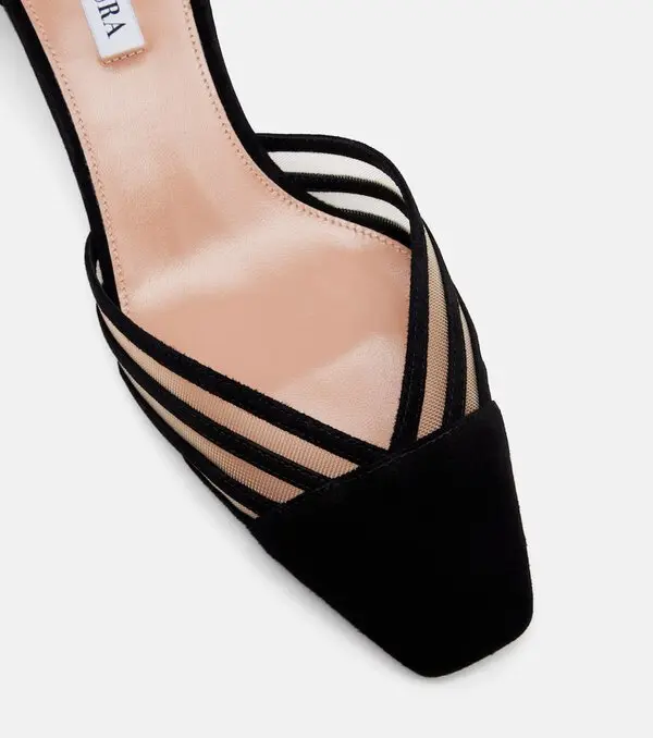 AQUAZZURA Alana 35 Suede Pumps
