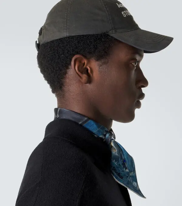 Acne Studios Embroidered Logo Cotton Baseball Cap