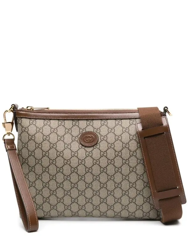 Gucci Logo Shoulder Bag - Beige