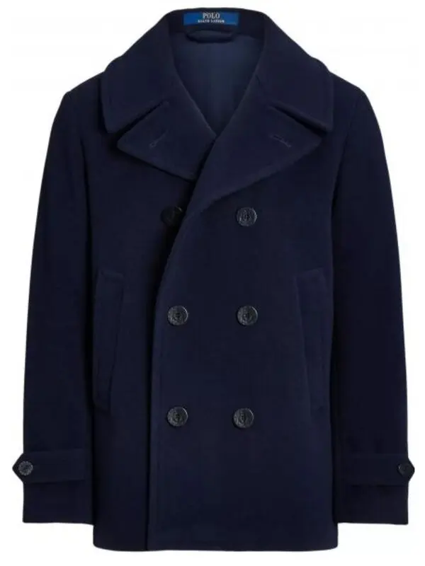 Polo Ralph Lauren Short Double-breasted Coat - Blue