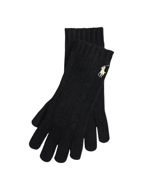 Polo Ralph Lauren Logo Gloves - Black