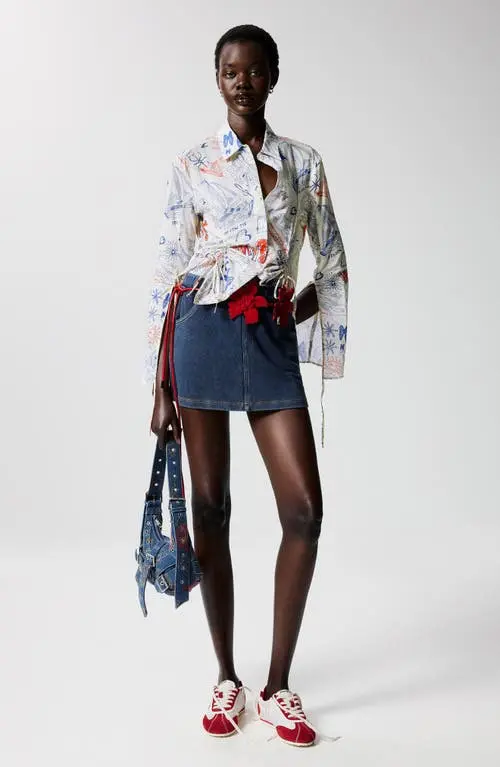 Desigual Nonstretch Denim Miniskirt