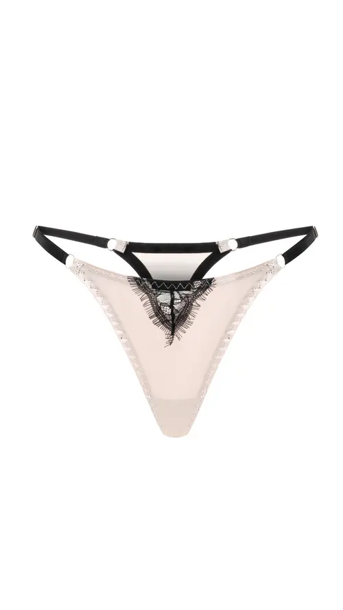 MERS SILK Eos Pure Thongsilk & Lace G-string