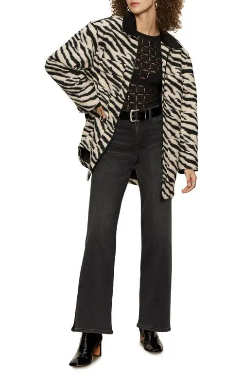 Sanctuary Zebra Print Barn Jacket - Striking White