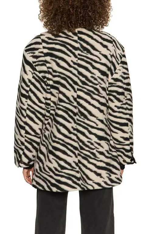Sanctuary Zebra Print Barn Jacket - Striking White