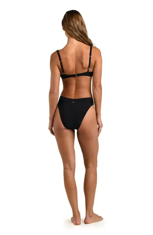 L'Agence Ashleigh V-cut High Leg Bikini Bottoms