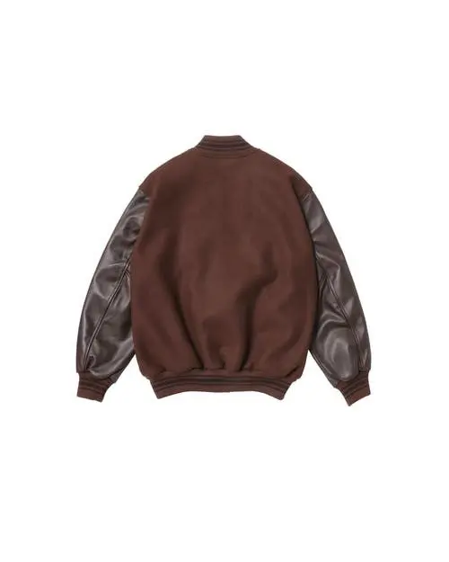 VOWELS Varsity Jacket - Brown