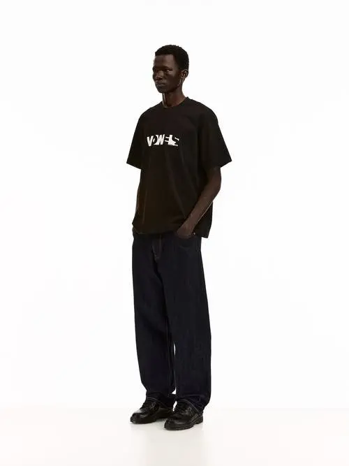 VOWELS Overall Tee - Black
