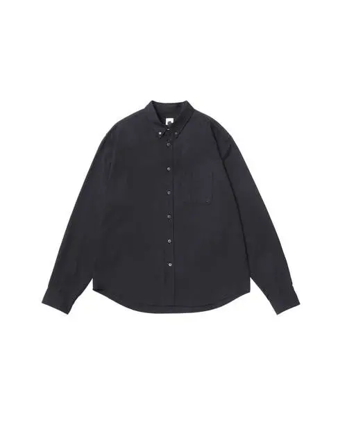 VOWELS Oxford Button Down Shirt - Black