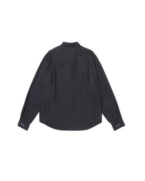VOWELS Oxford Button Down Shirt - Black