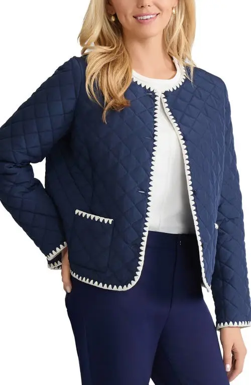 Jones New York Quilted Crop Jacket