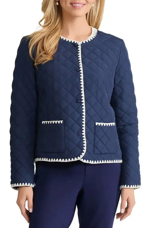 Jones New York Quilted Crop Jacket