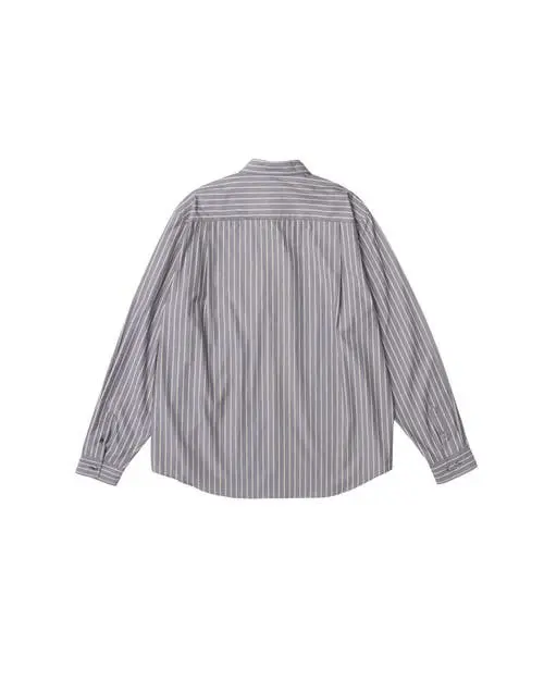 VOWELS Striped Button Down Shirt - Black