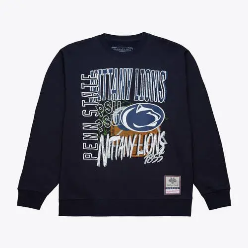 Mitchell & Ness Penn State Nittany Lions Fleece Crewneck Sweatshirt - Navy