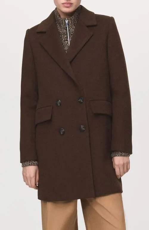 Mango Wool-blend Double-breasted Coat
