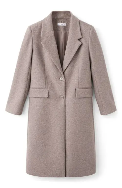 Mango Notch Collar Coat With Removable Bib Insert