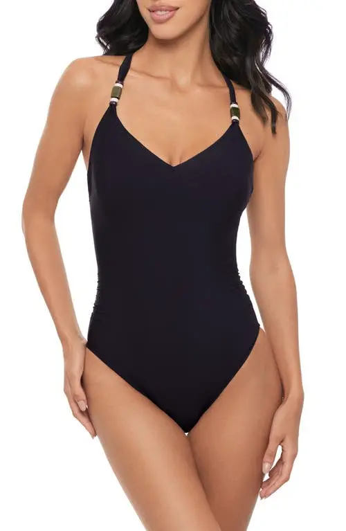 Magicsuit Milli Bead Strap One-piece Swimsuit - Black