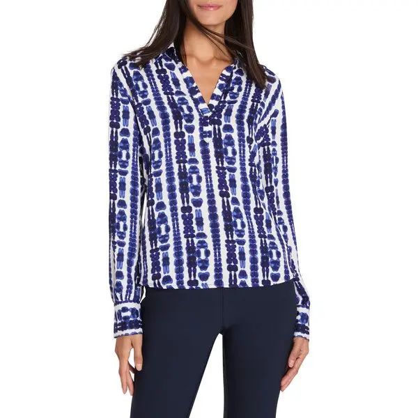 NIC+ZOE Shibori Stripe Pullover Top
