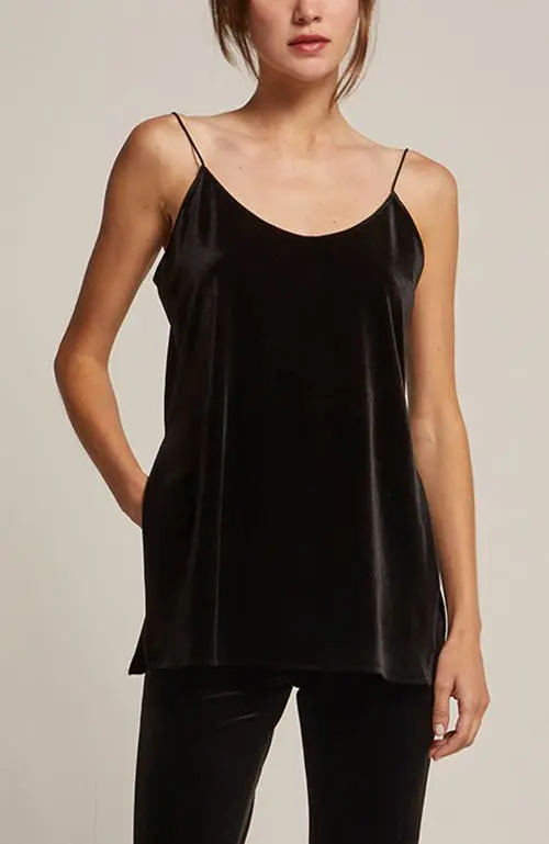 CRESCENT Velvet Cami Top - Black