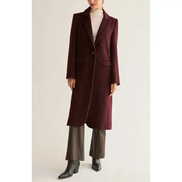 CRESCENT Brushed Wool Blend Coat