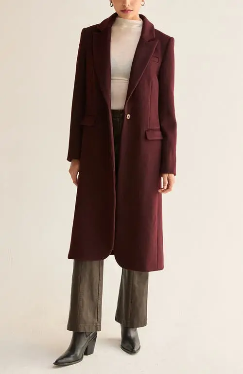 CRESCENT Brushed Wool Blend Coat