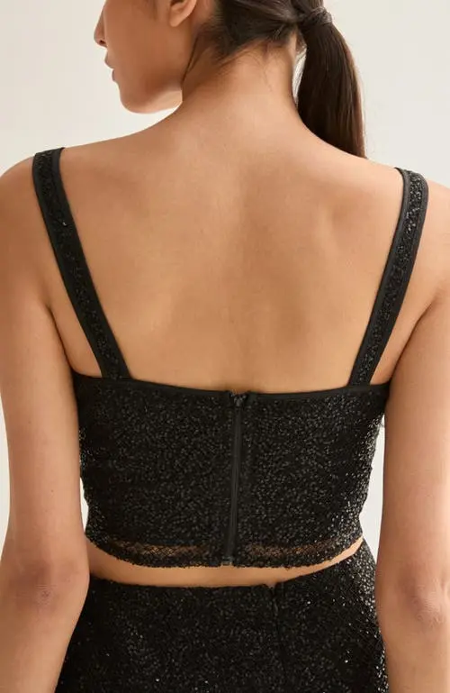 CRESCENT Beaded Crop Top