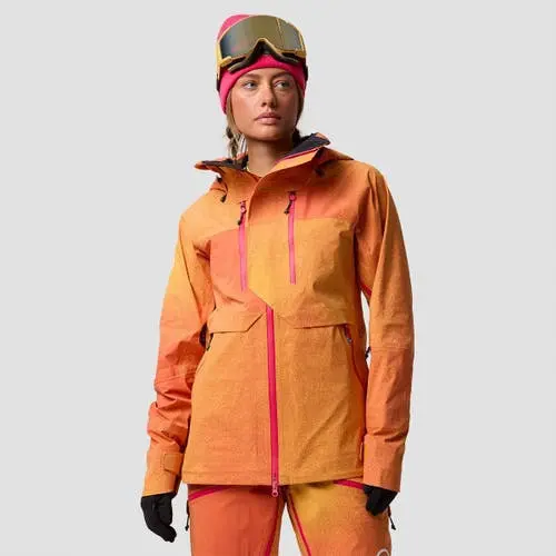 BACKCOUNTRY Cottonwoods Lt Xpore 3l Jacket - Boundary Orange Ombre/black