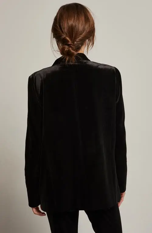 CRESCENT Single-breasted Velvet Blazer