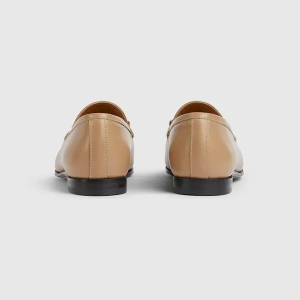 Gucci Leather Jordaan Loafer With Horsebit - Beige