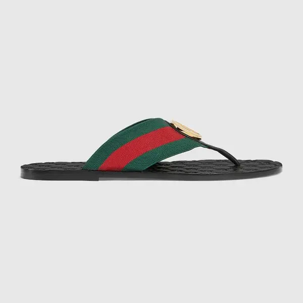 Gucci S Riviera Thong Sandal Fabric