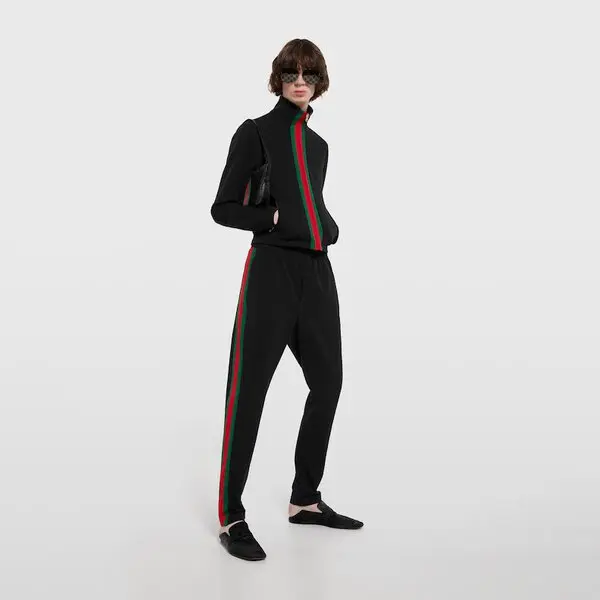 Gucci Stretch Nylon Sportswear Pants With Web