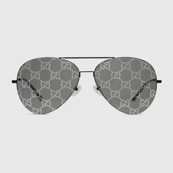 Gucci Pilot Frame Sunglasses - Black