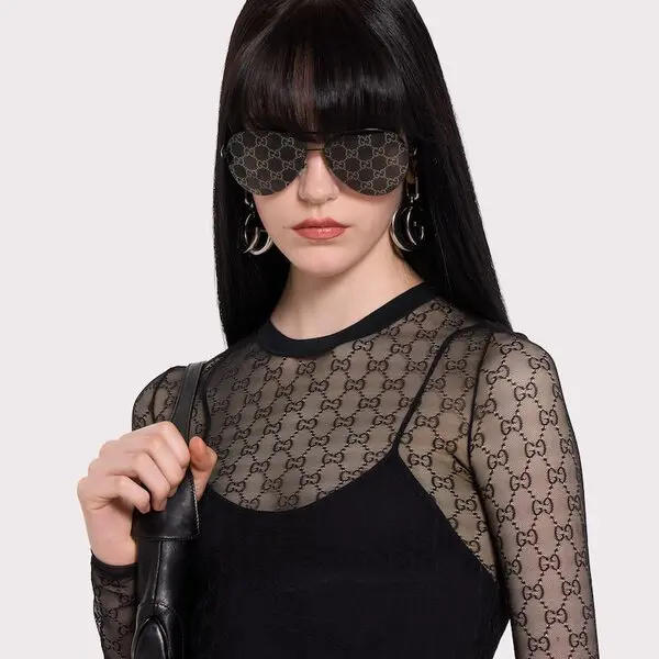Gucci Pilot Frame Sunglasses
