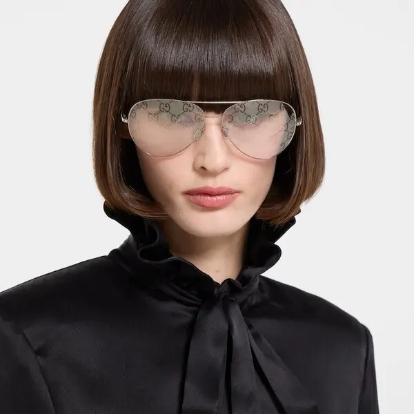 Gucci Pilot Frame Sunglasses