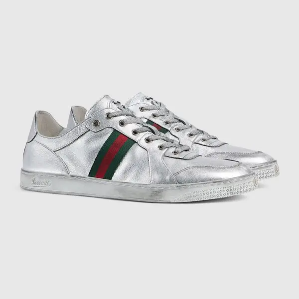 Gucci Stretch Low-top Sneaker - Silver