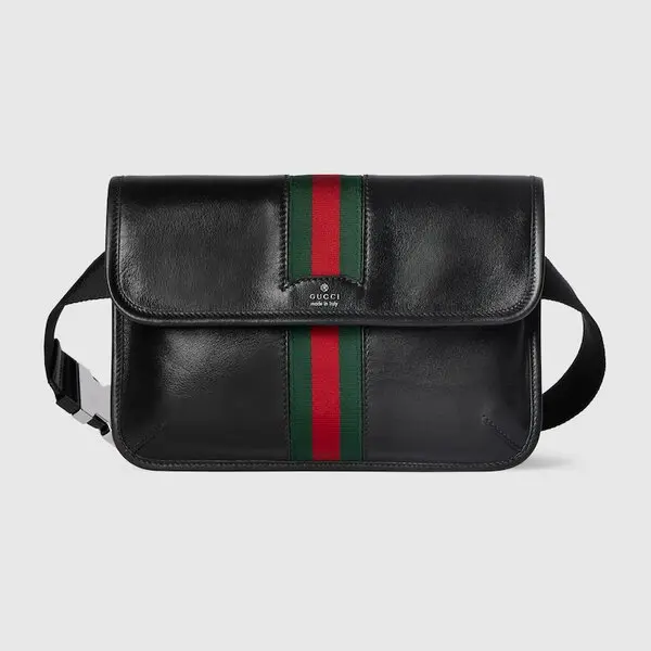 Gucci Web Trademark Small Belt Bag - Black
